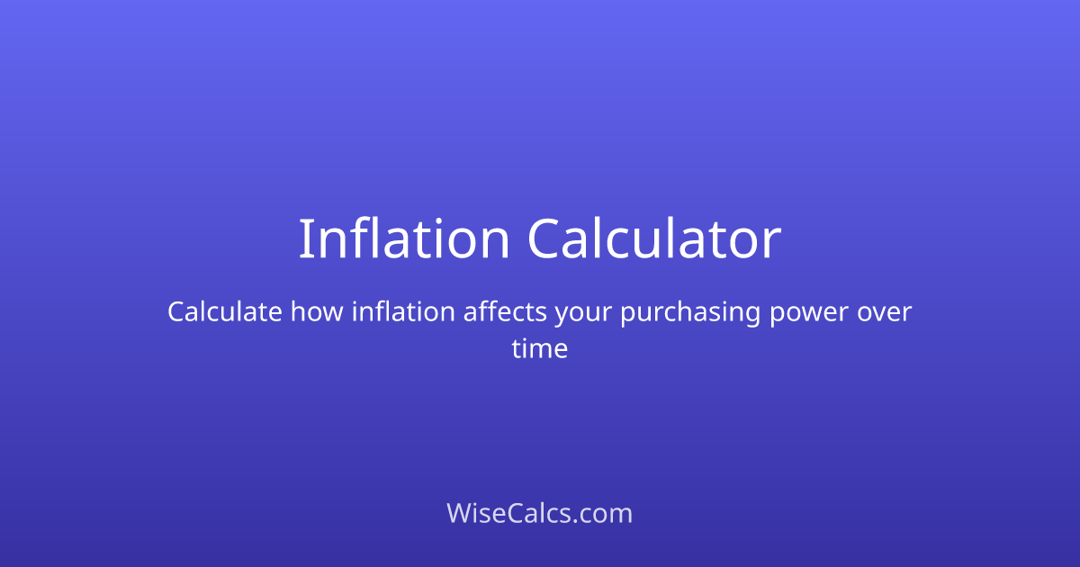 Inflation Calculator - Track Purchasing Power